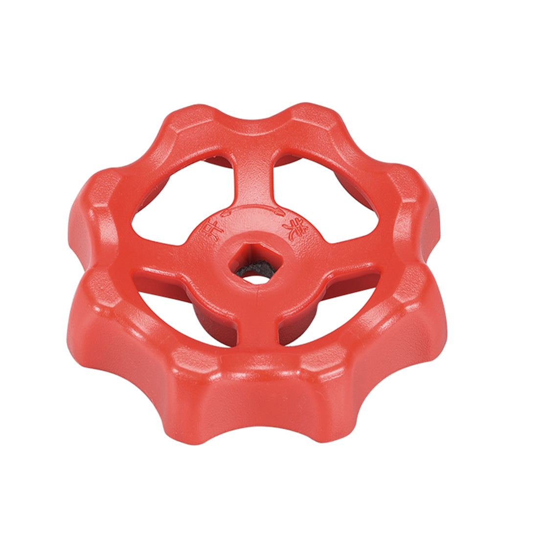 Uxcell Round Wheel Handle, Square Broach 8x8mm, Wheel OD 74mm ABS Red ...