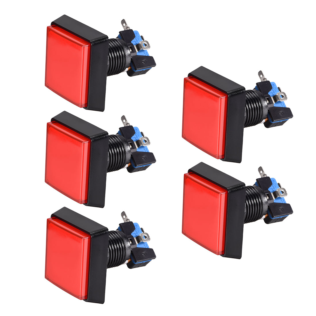 Uxcell Game Push Button Square LED Illuminated Push Button Switch with ...