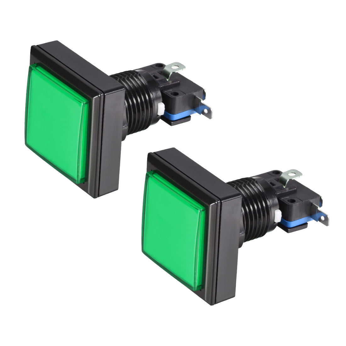 Uxcell Game Push Button Square Illuminated Push Button Switch with ...