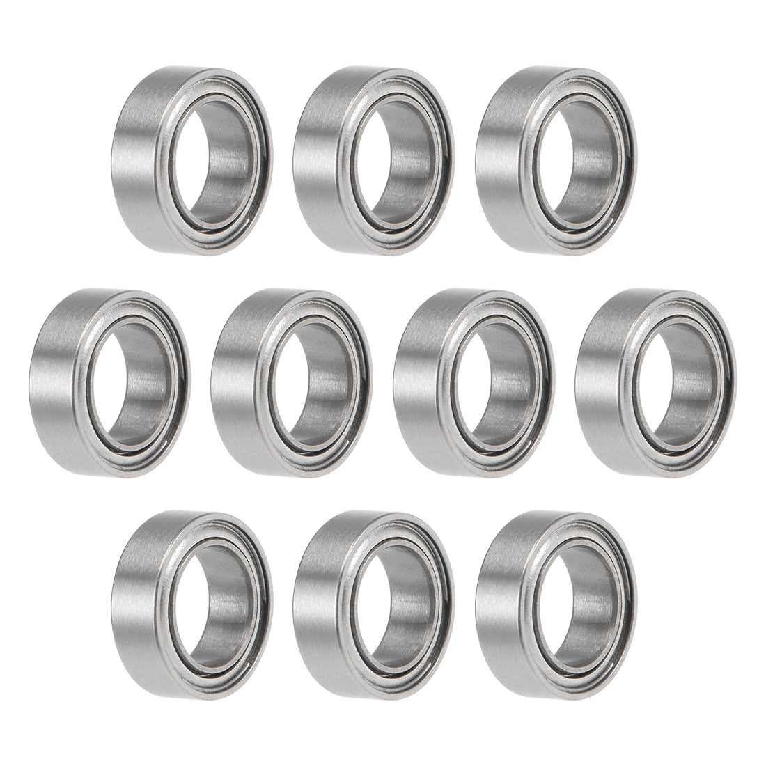 Uxcell Miniature Deep Groove Ball Bearings Double Shielded Chrome Steel ...
