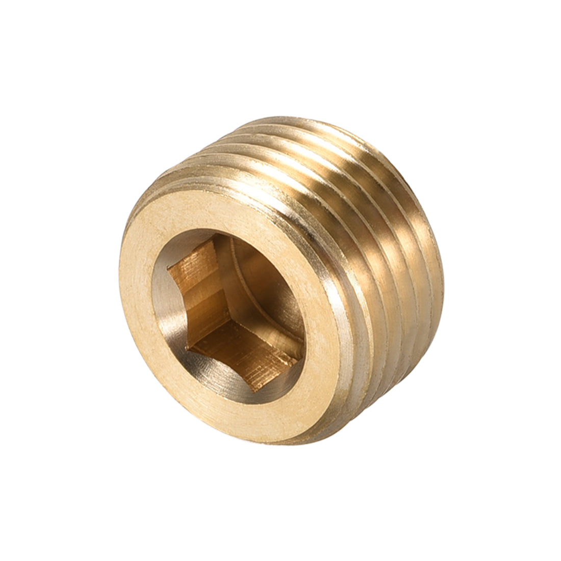 Uxcell Hex Countersunk Plug - Stainless Steel Pipe Fitting 1/4NPT Male ...