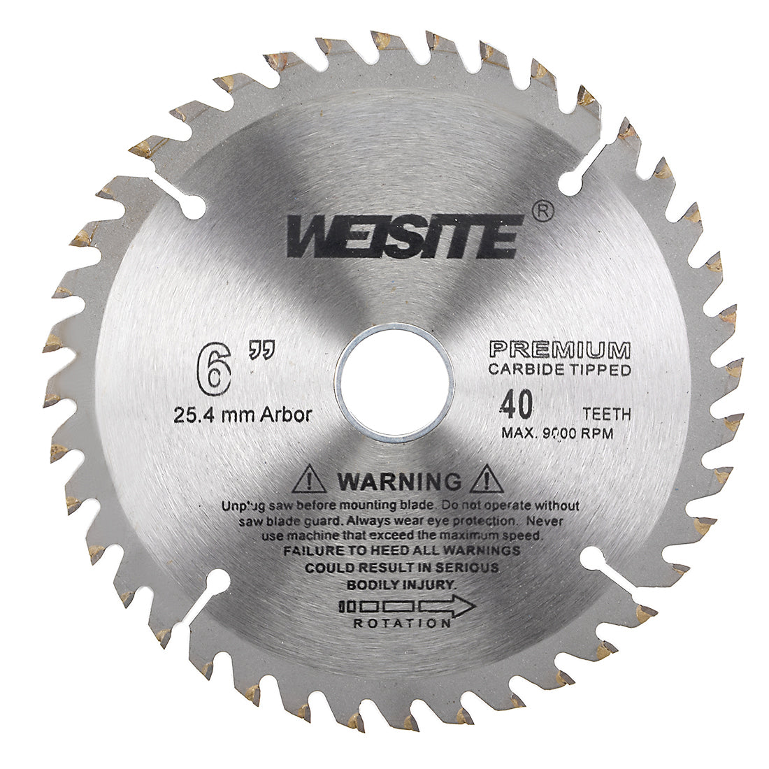 Uxcell 6" Circular Saw Blade, 7/8" Arbor, Wood TCT Carbide Tipped ...
