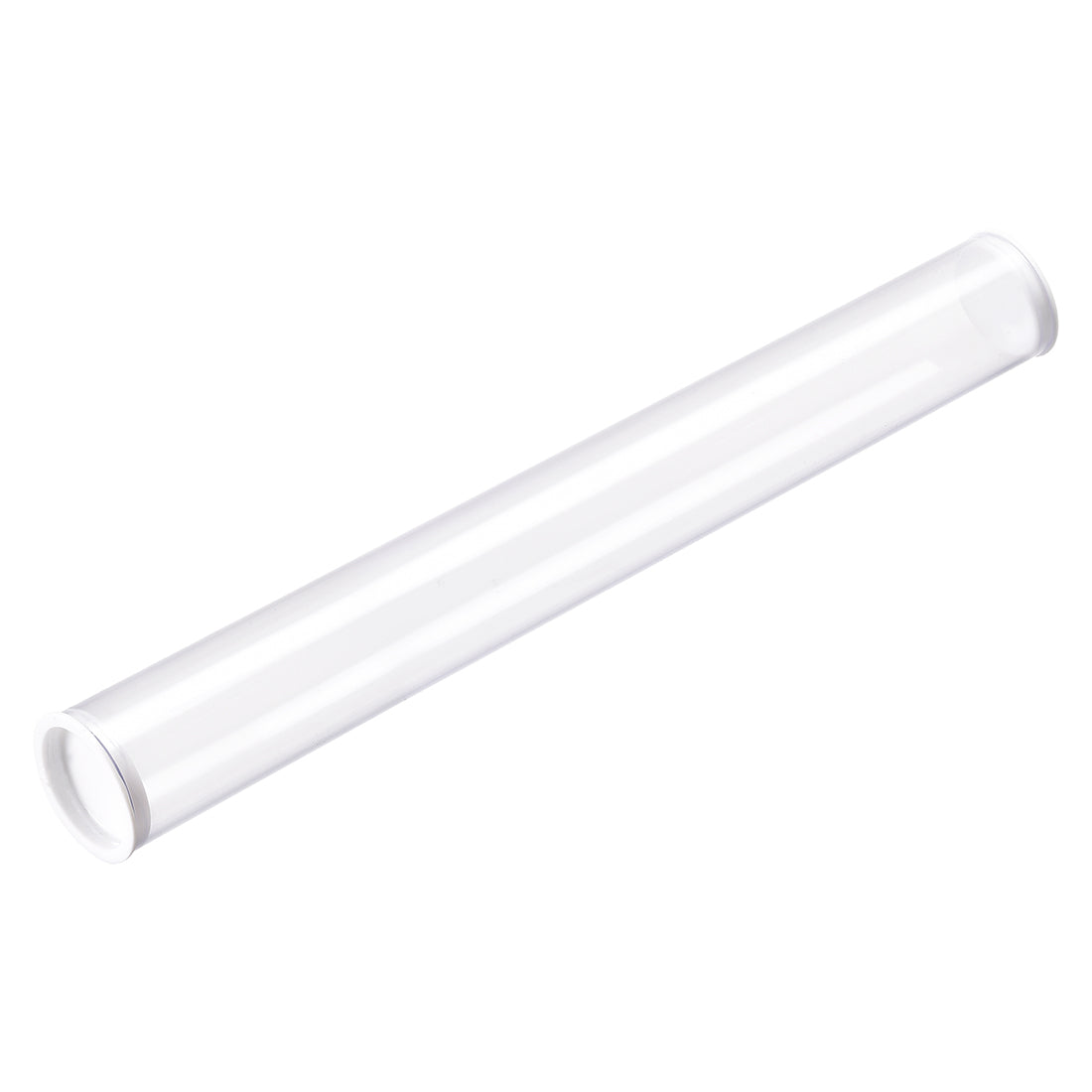 Uxcell Clear Rigid Storage Tubing with White Lids Round Plastic ...