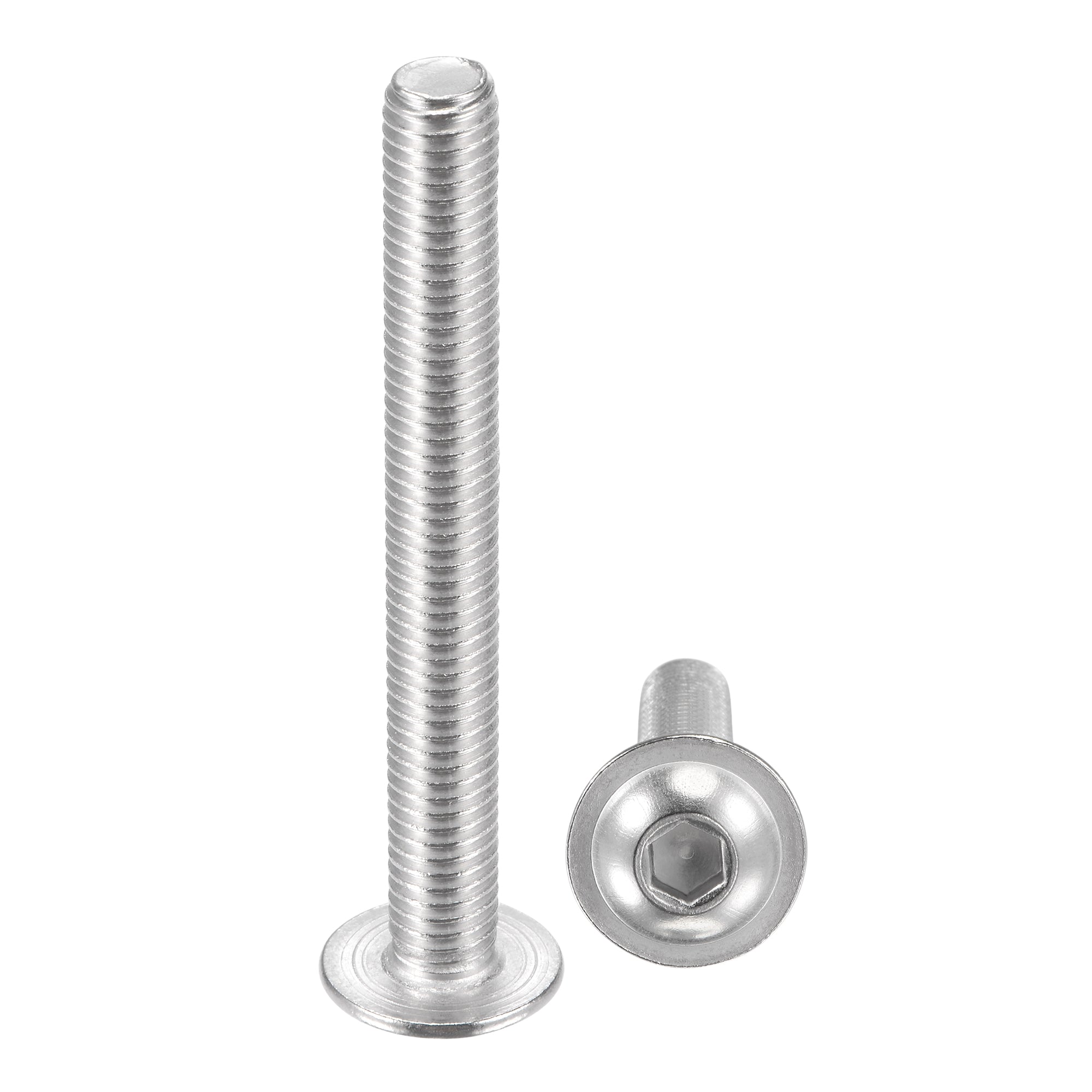 Uxcell Flanged Button Head Socket Cap Screws, 304 Stainless Steel ...